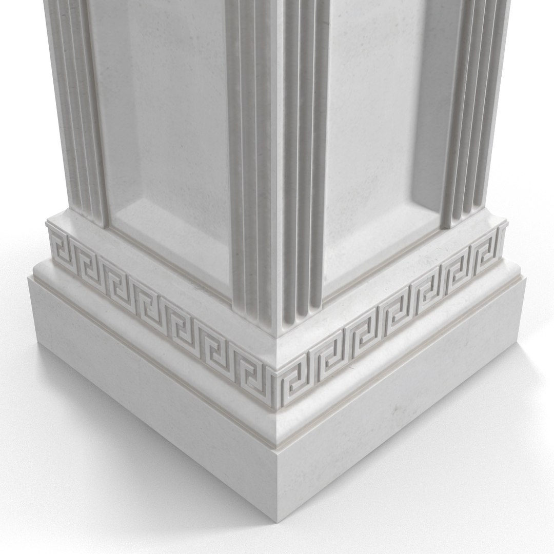 3d Column Base Greco Roman