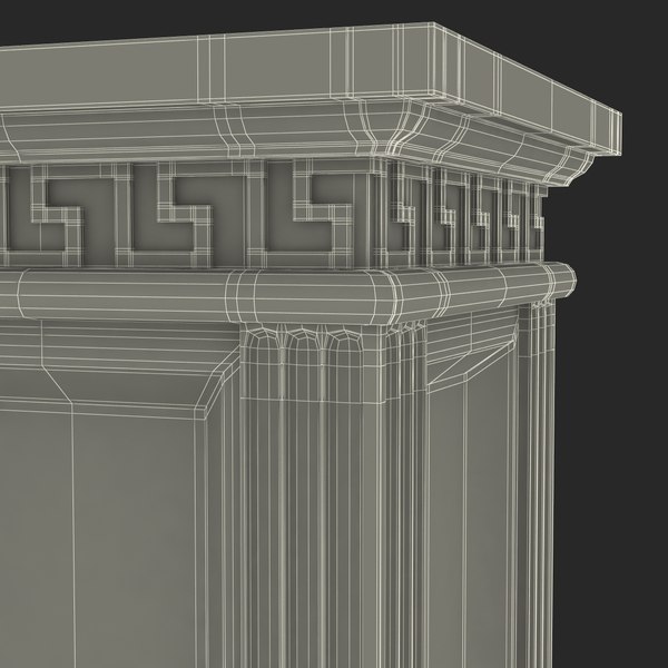 3d column base greco roman