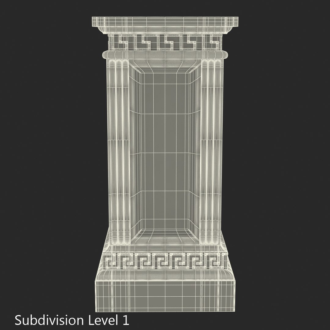 3d Column Base Greco Roman
