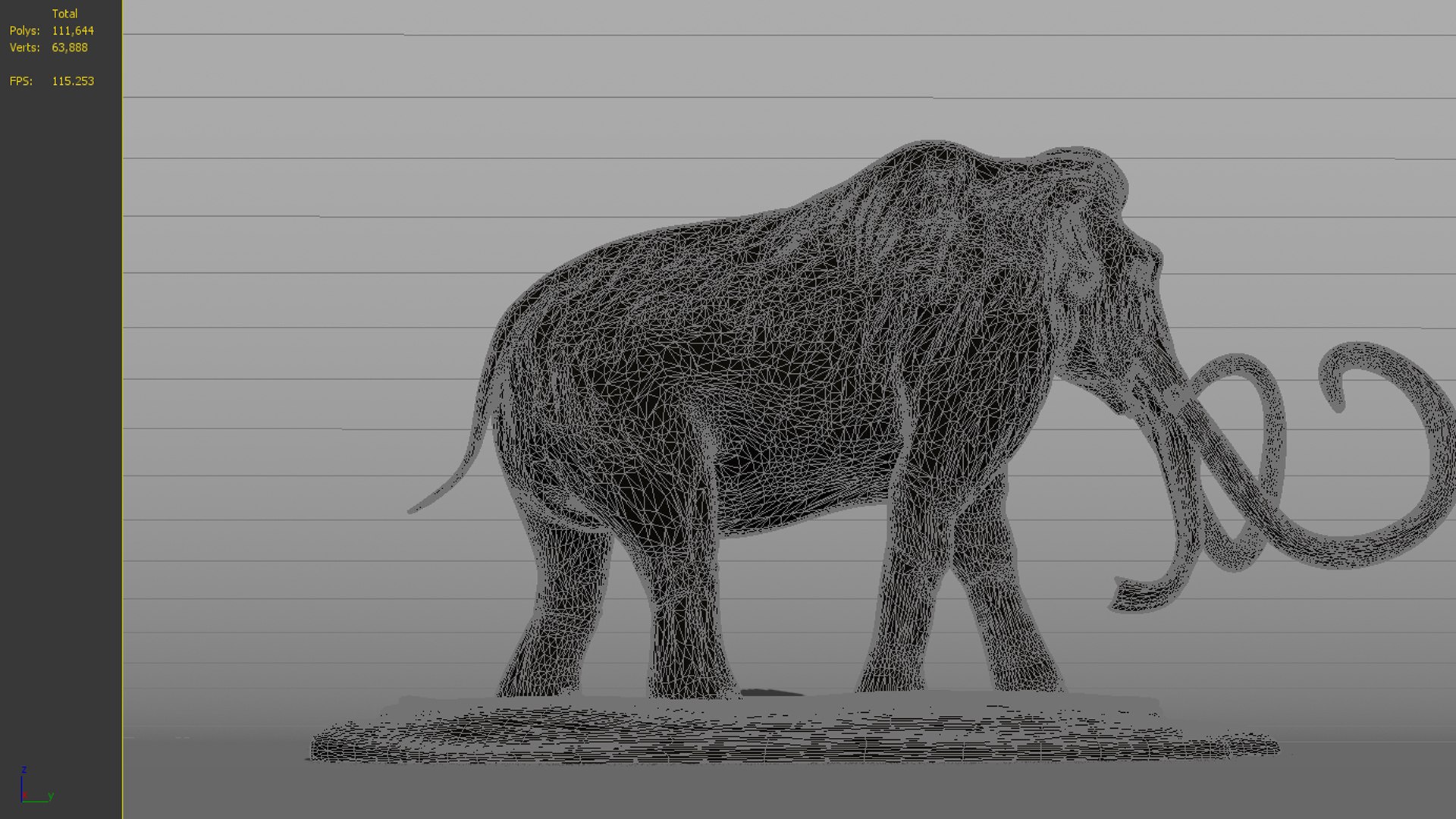 3D Mammoth Elephant Sculpture Animal Extinct Art Sculptures North ...