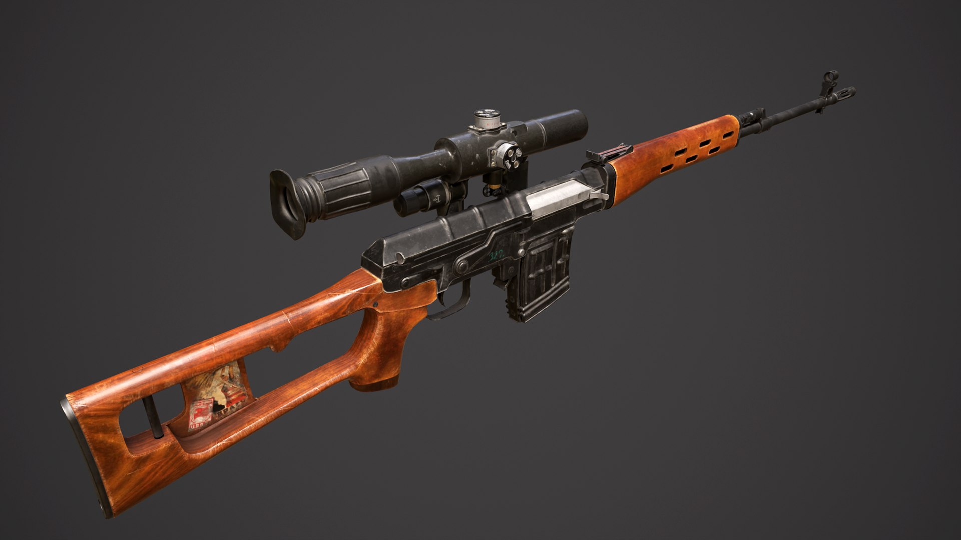 3D SVD - Dragunov Sniper Rifle Low-poly 3D Model - TurboSquid 2051088