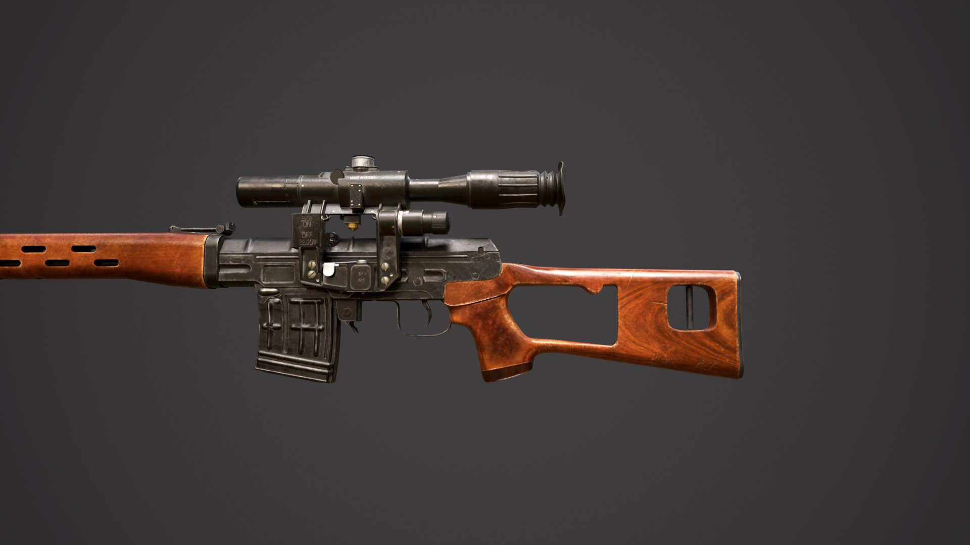 3D SVD - Dragunov Sniper Rifle Low-poly 3D Model - TurboSquid 2051088