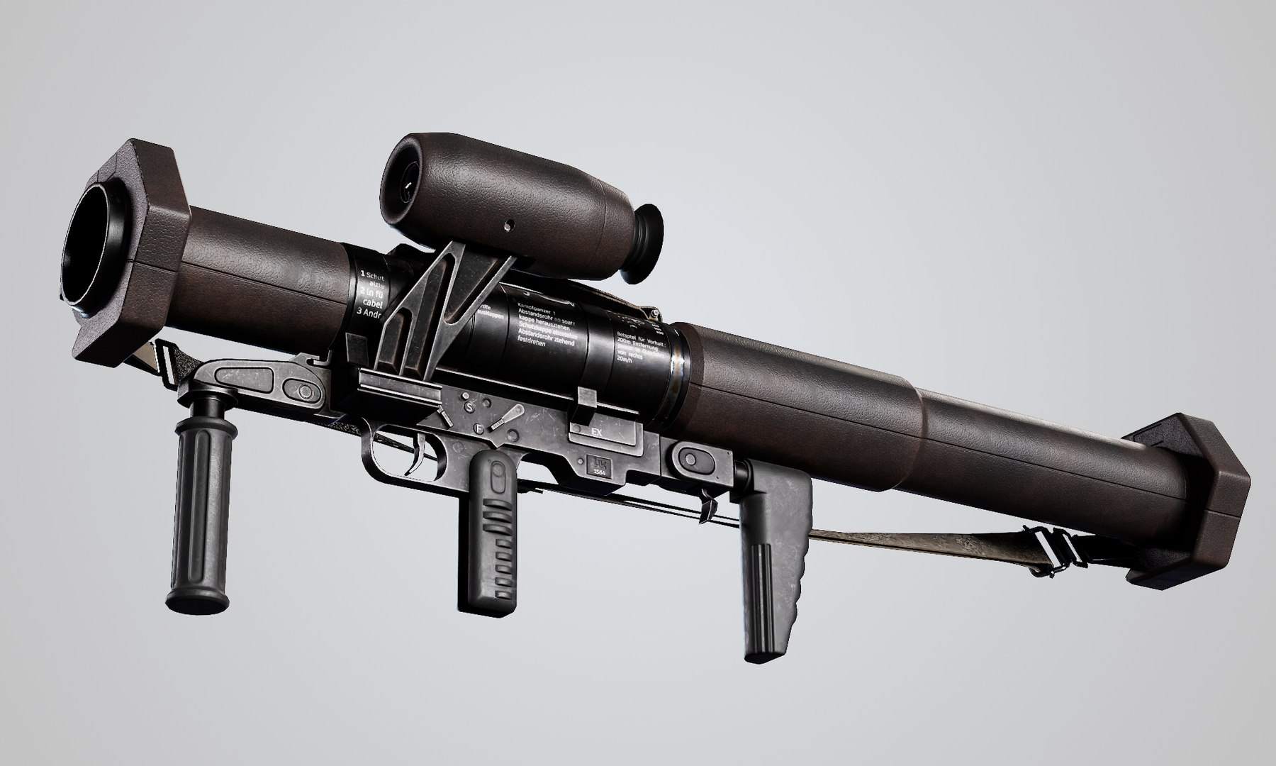 3D Panzerfaust 3 Rocket Launcher Model - TurboSquid 2029421