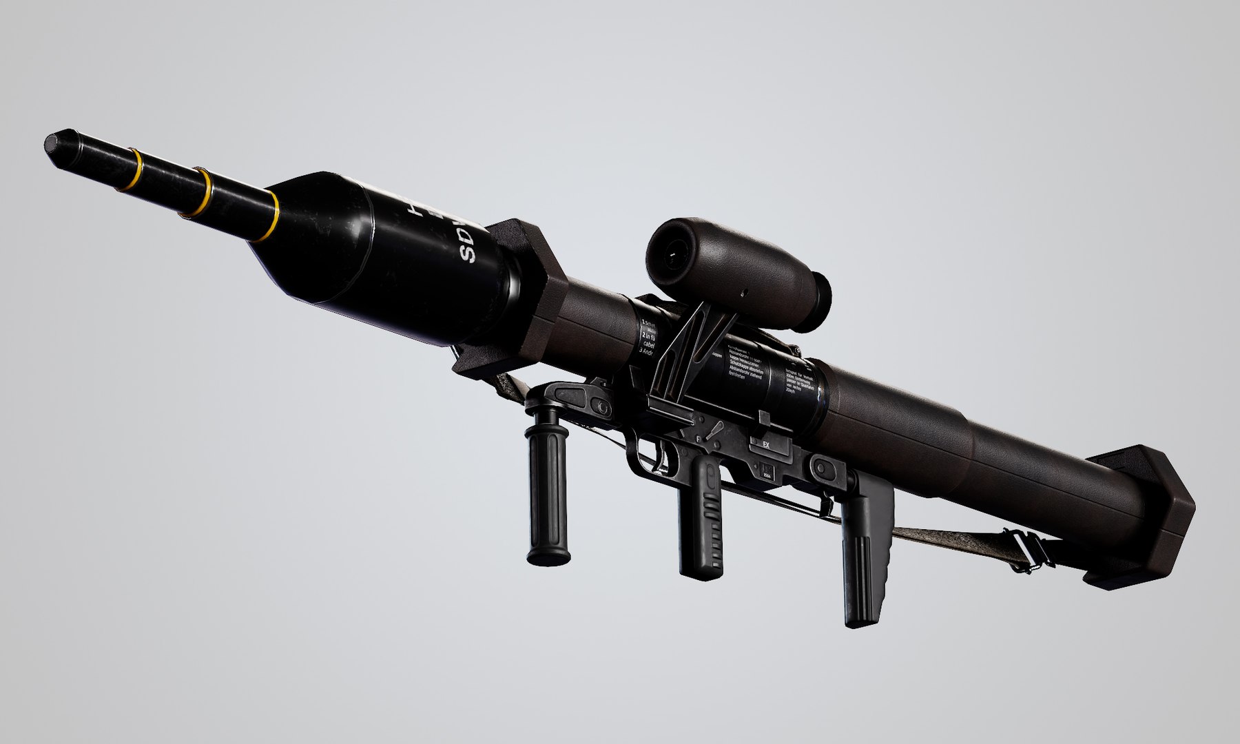 3D Panzerfaust 3 Rocket Launcher Model - TurboSquid 2029421