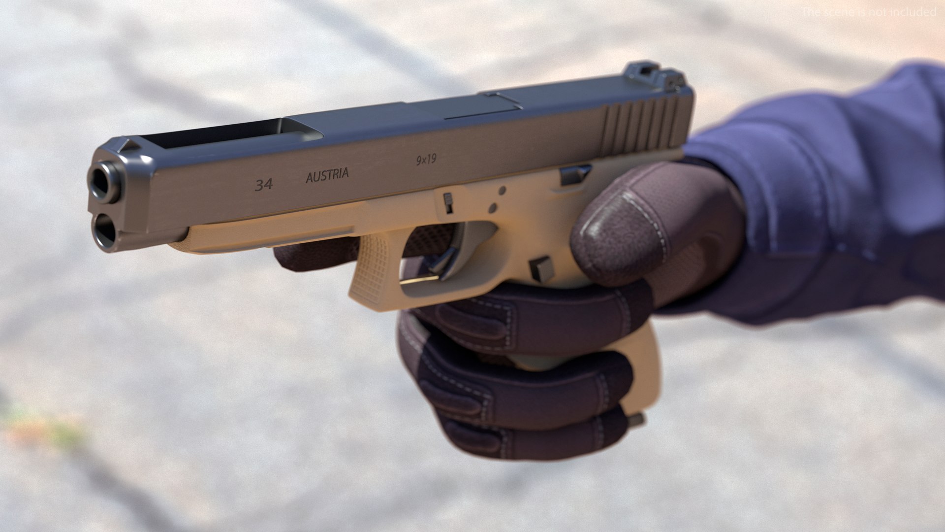 9mm Competition Pistol 3D - TurboSquid 2155086
