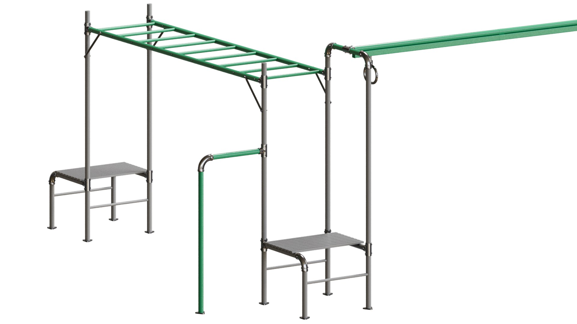 3D JUNIOR JUNGLE TARZAN MONKEY BARS Model - TurboSquid 2226120