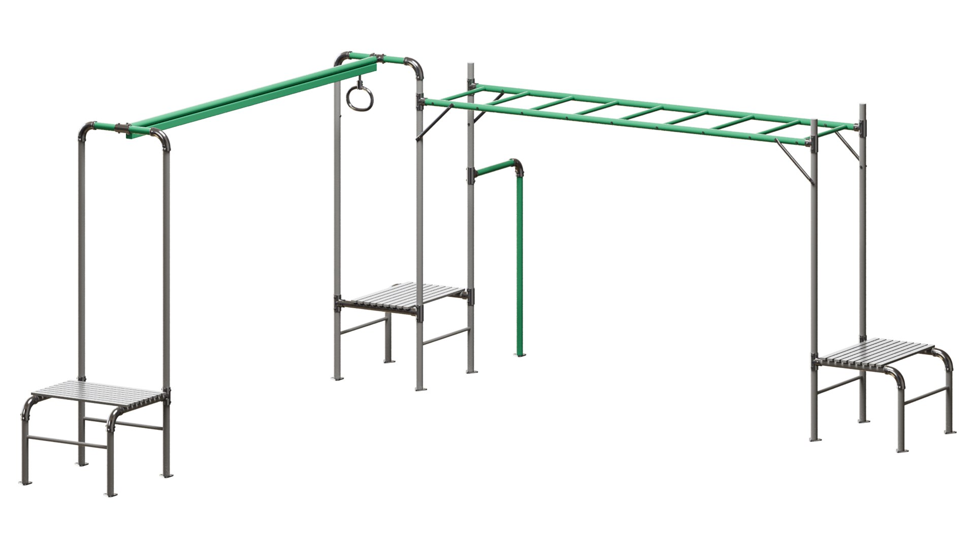 3D JUNIOR JUNGLE TARZAN MONKEY BARS Model - TurboSquid 2226120