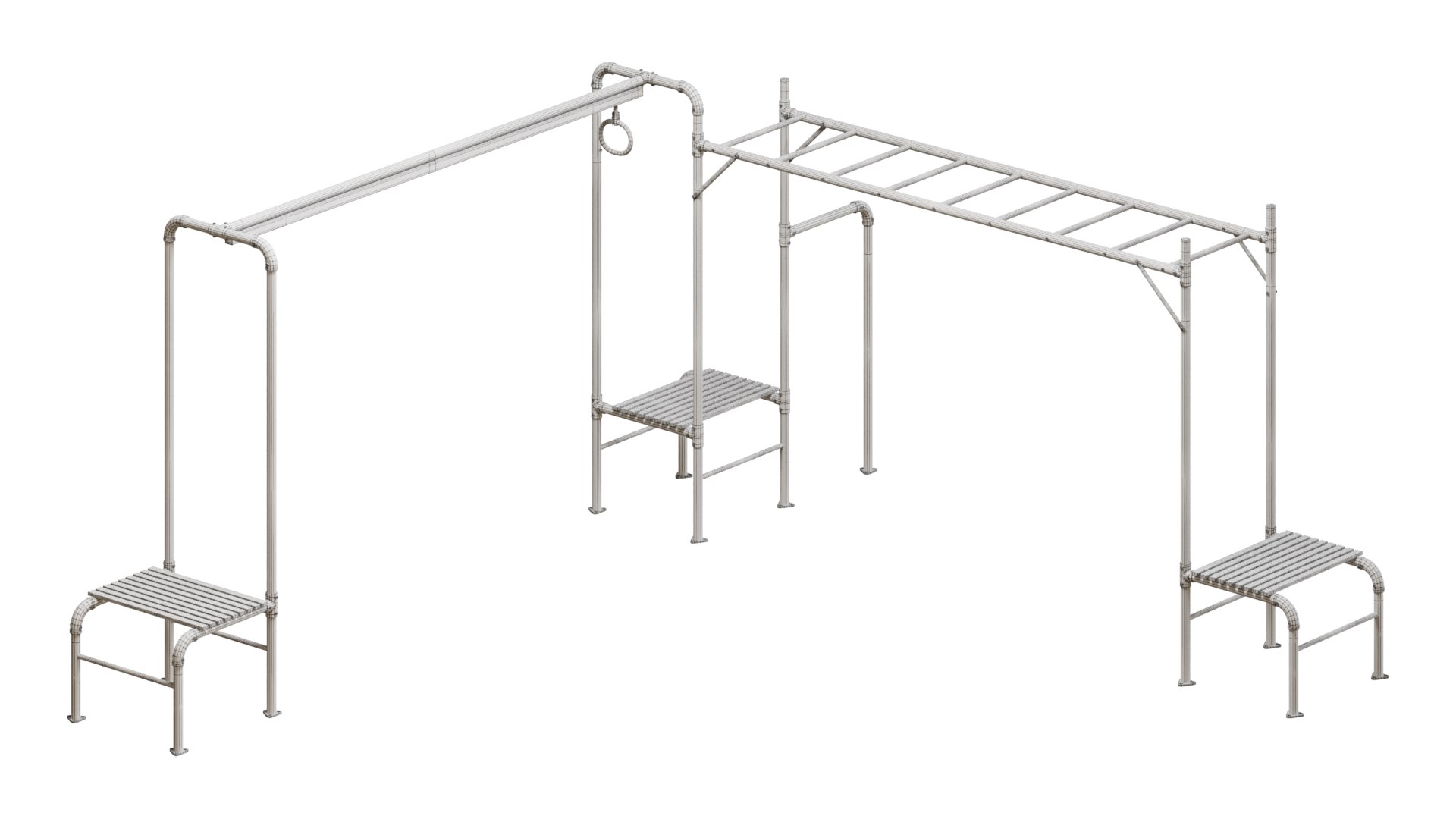 3D JUNIOR JUNGLE TARZAN MONKEY BARS Model - TurboSquid 2226120