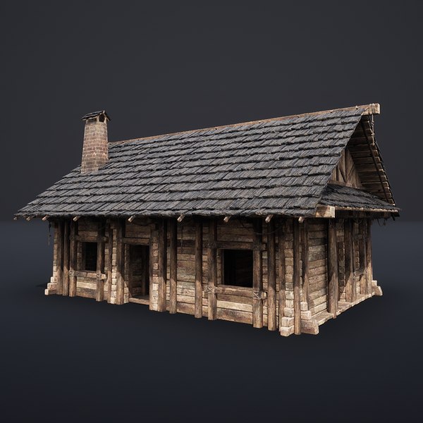 MEDIEVAL SLAVIC HOUSE COTTAGE CABIN HUT VILLAGE FARM AAA NEXTGEN Modelo ...