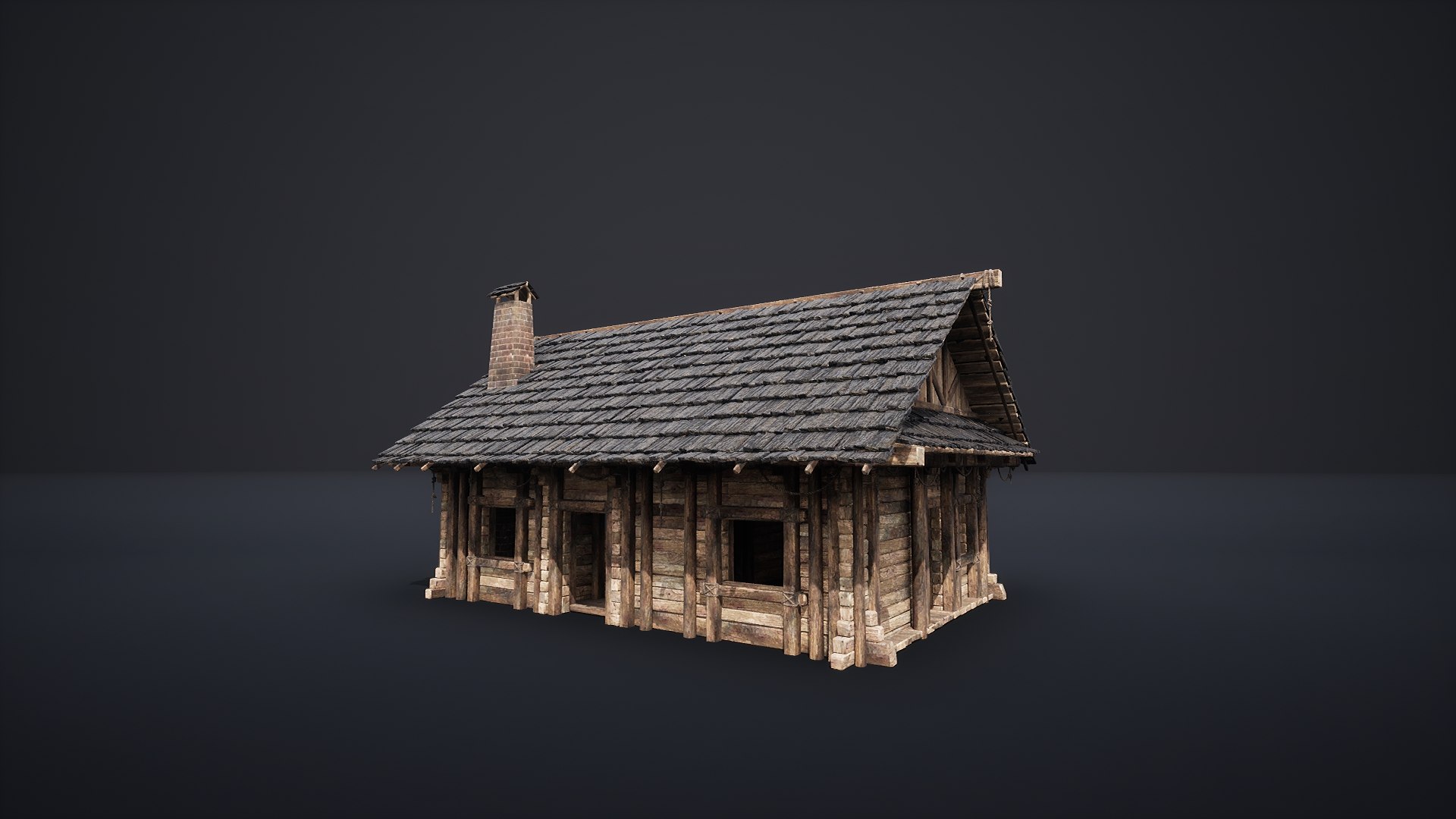 3D MEDIEVAL SLAVIC HOUSE COTTAGE CABIN HUT VILLAGE FARM AAA NEXTGEN ...