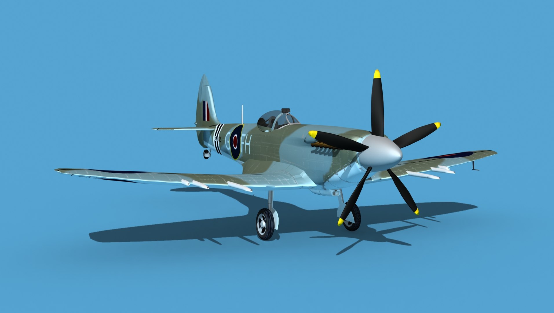 3D Model Supermarine Spitfire Mk XVIII V04 - TurboSquid 1925711
