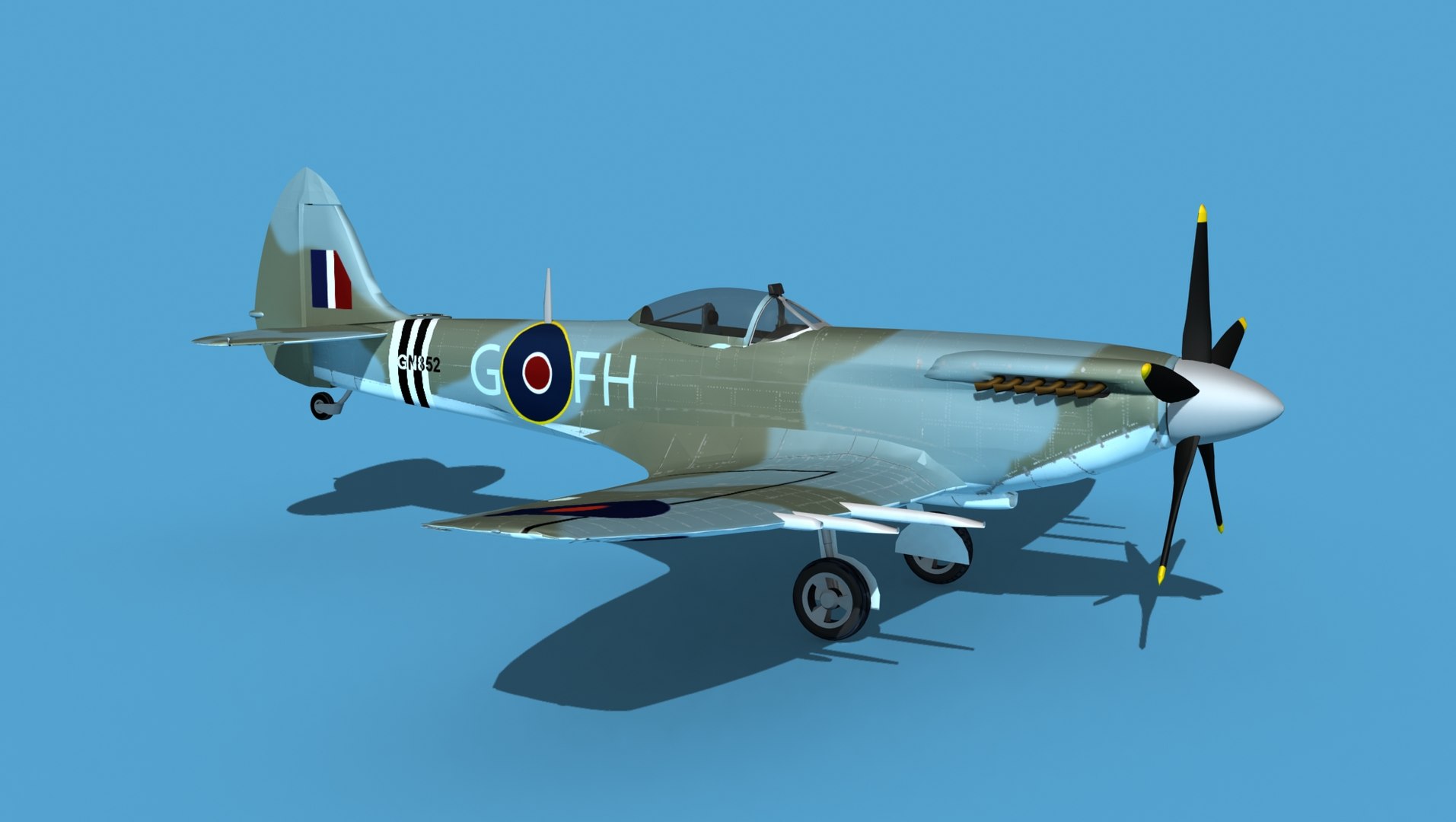 3D Model Supermarine Spitfire Mk XVIII V04 - TurboSquid 1925711