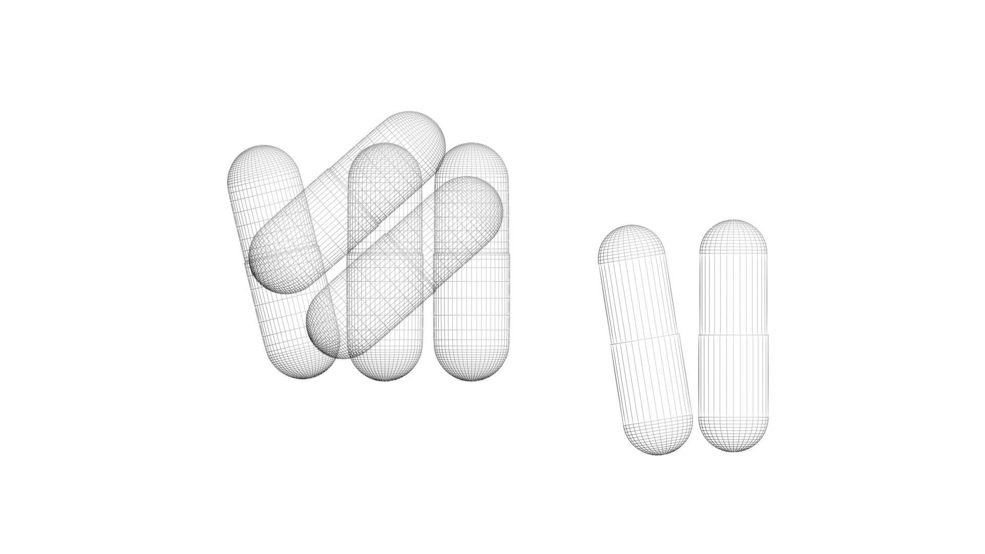 3D Pills model - TurboSquid 1744775