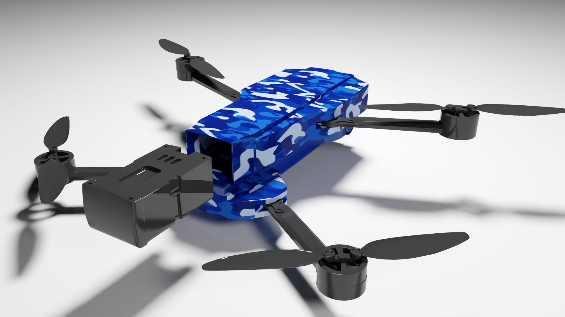 3D Blue camouflage drone - TurboSquid 1900908