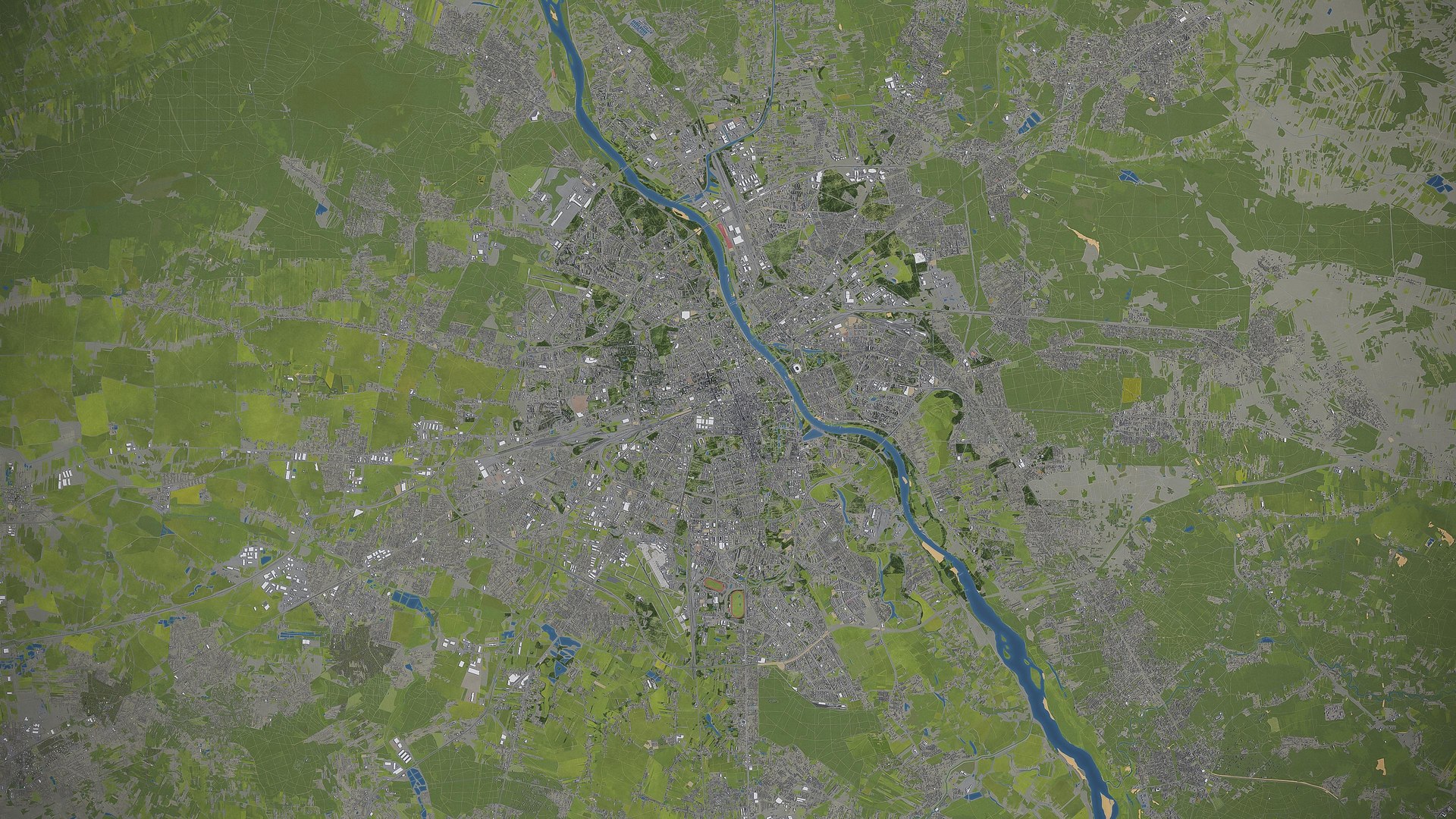 Warsaw area urban 3D model - TurboSquid 1334769