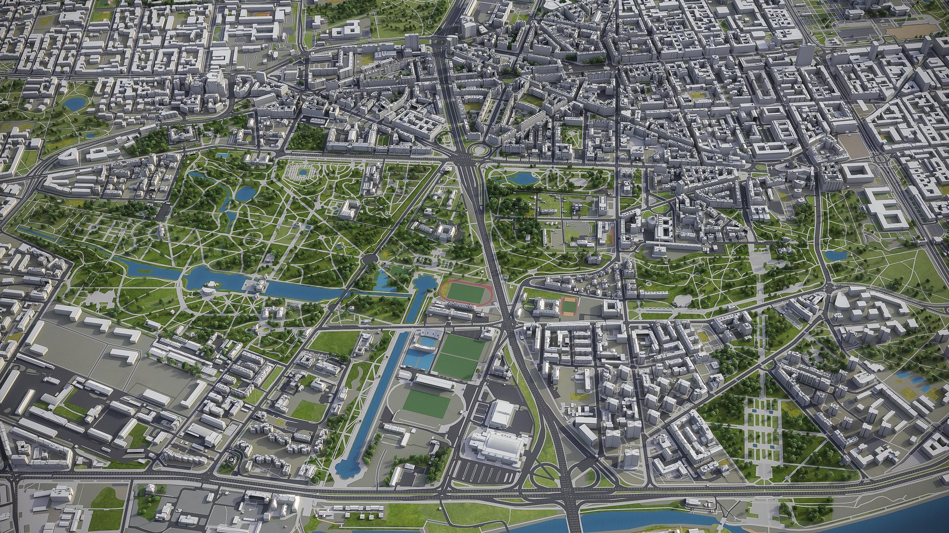 Warsaw Area Urban 3D Model - TurboSquid 1334769