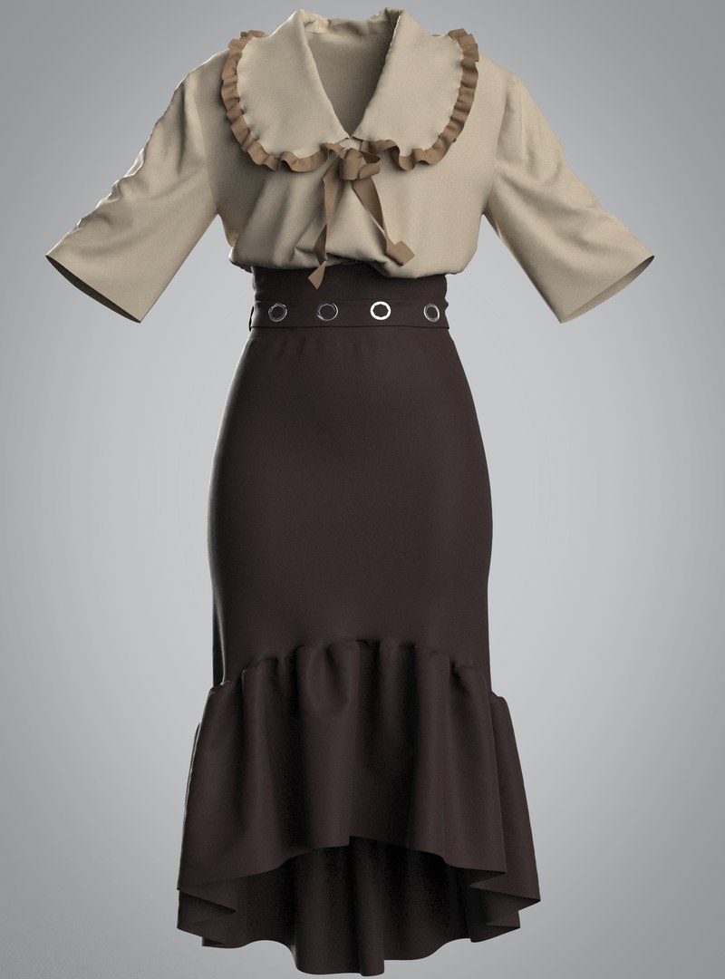 3D Model 3 Cute Outfit - TurboSquid 1960774