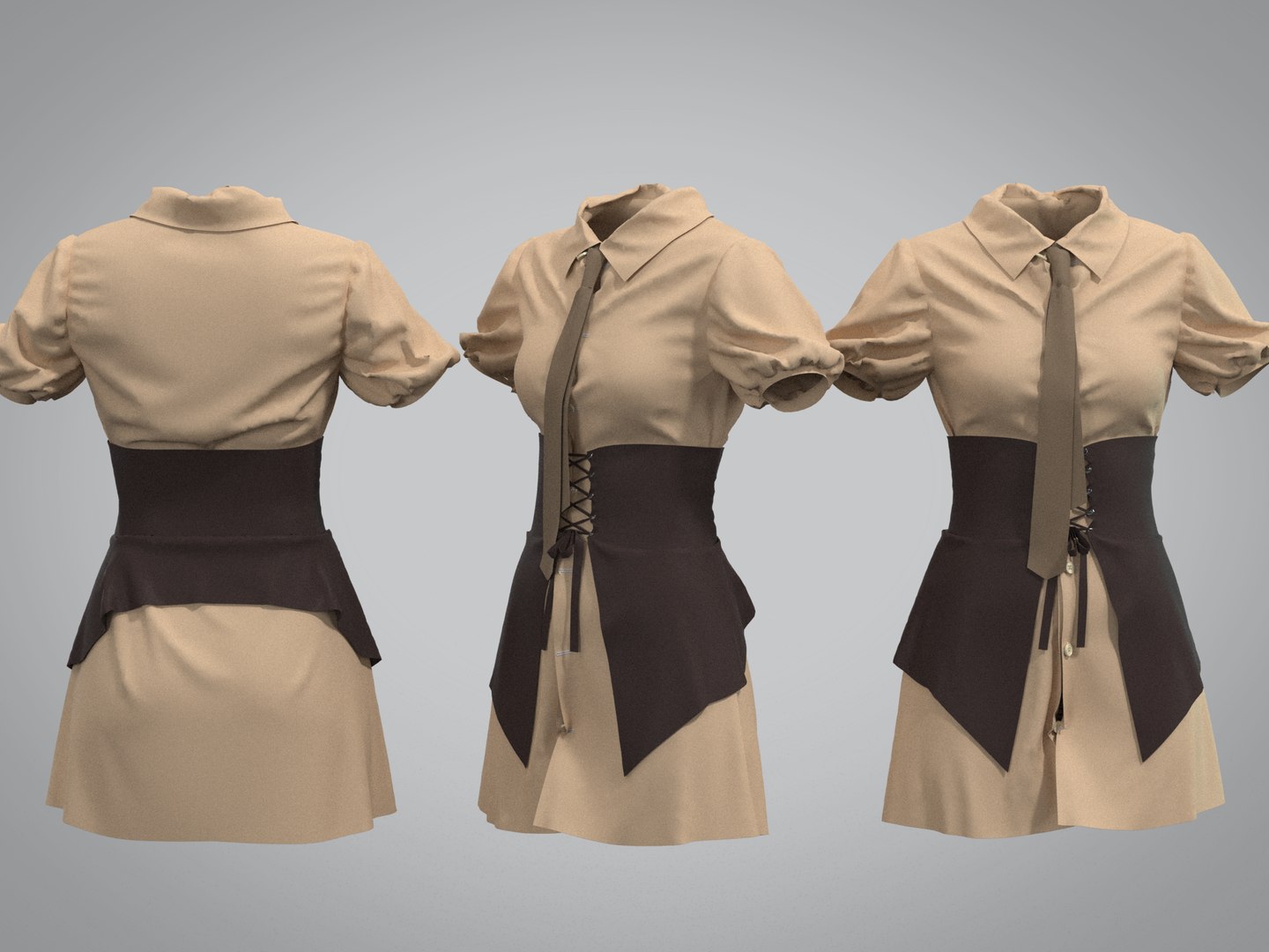 3D Model 3 Cute Outfit - TurboSquid 1960774