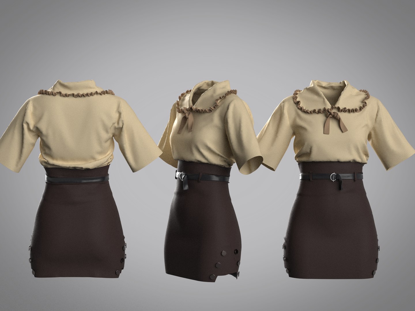 3D model 3 cute outfit - TurboSquid 1960774