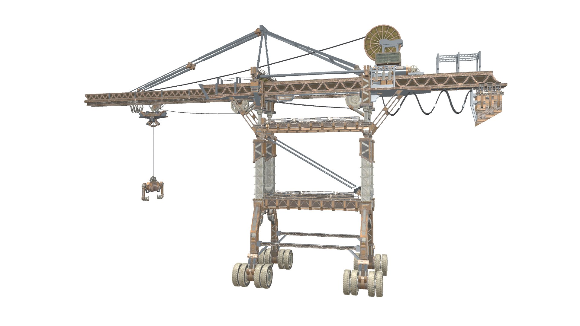 RTG crane model - TurboSquid 1888742