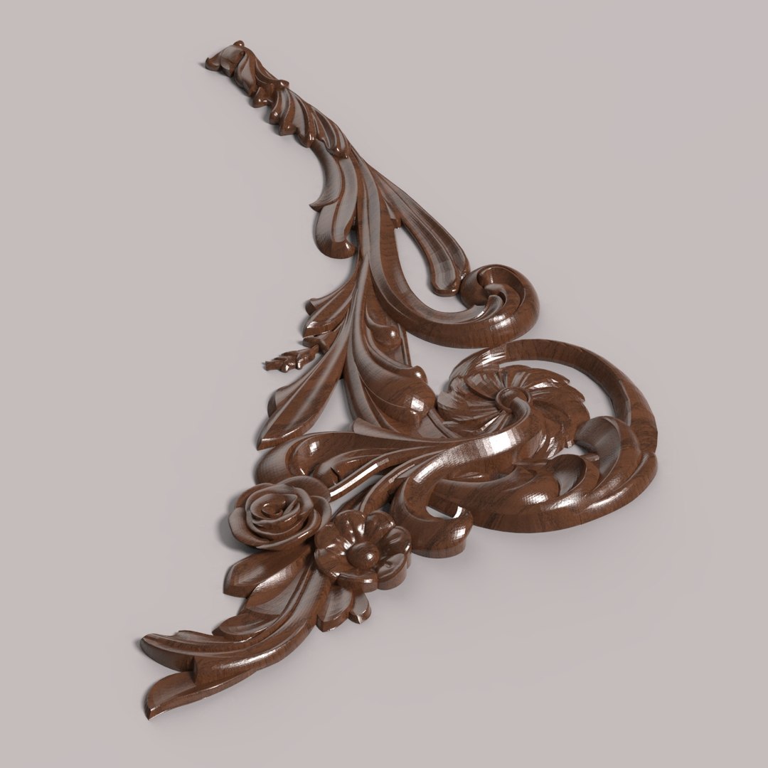 3D corner decor carving model - TurboSquid 1205386