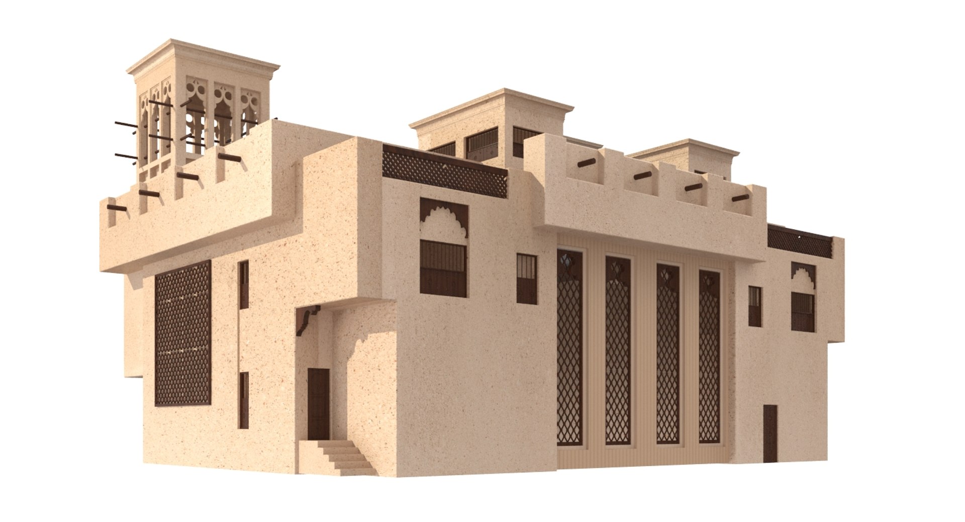 3D Arabic Islamic Building - TurboSquid 1167024