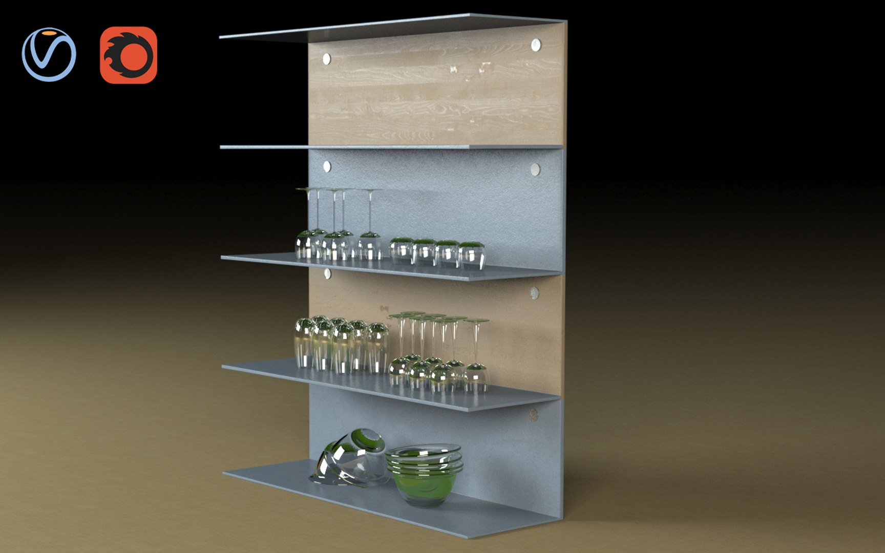 Free kitchen shelf 3D model | 1143947 | TurboSquid