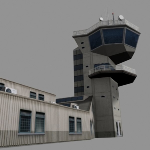 3d model air control tower