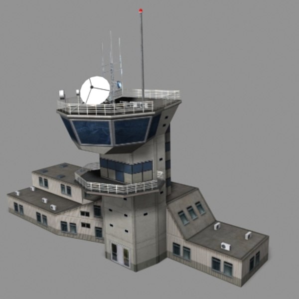 3d model air control tower