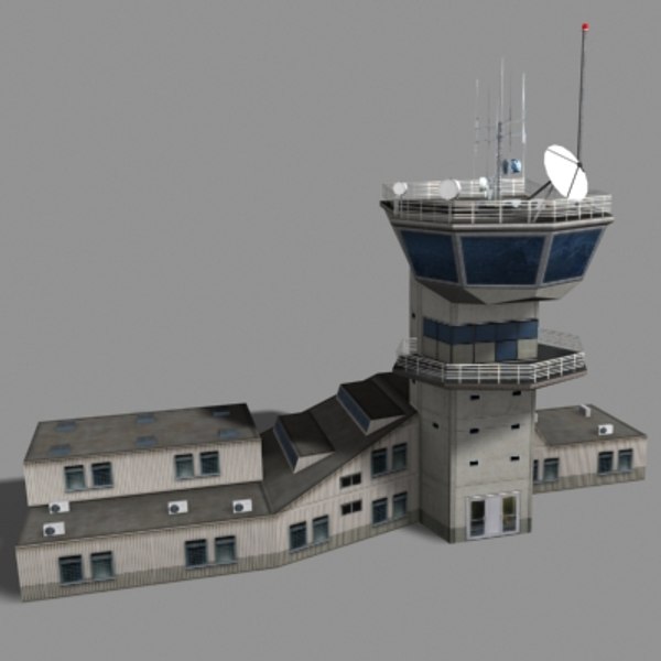 3d model air control tower