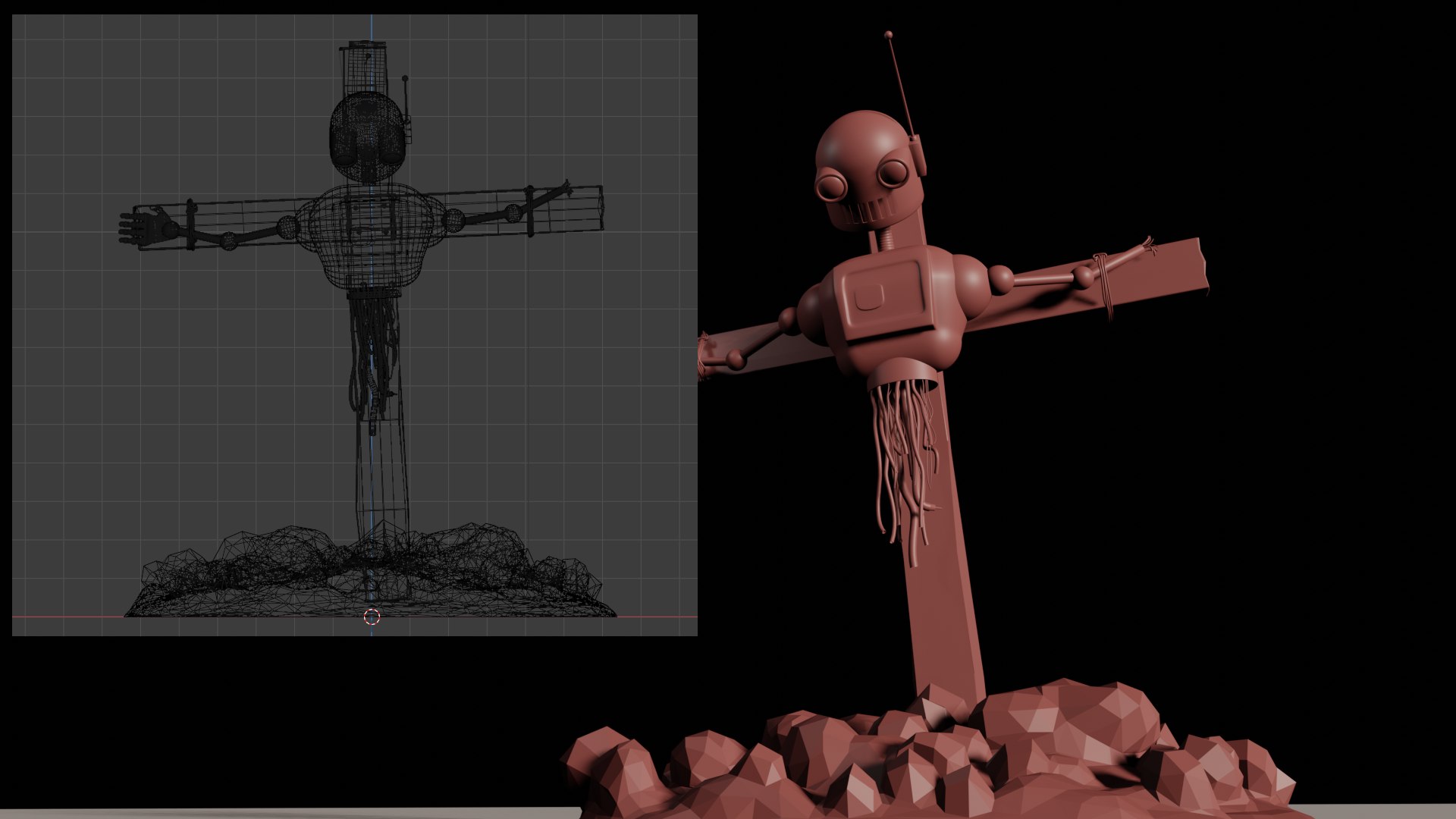 Crucified Robot 3D Model - TurboSquid 1885018