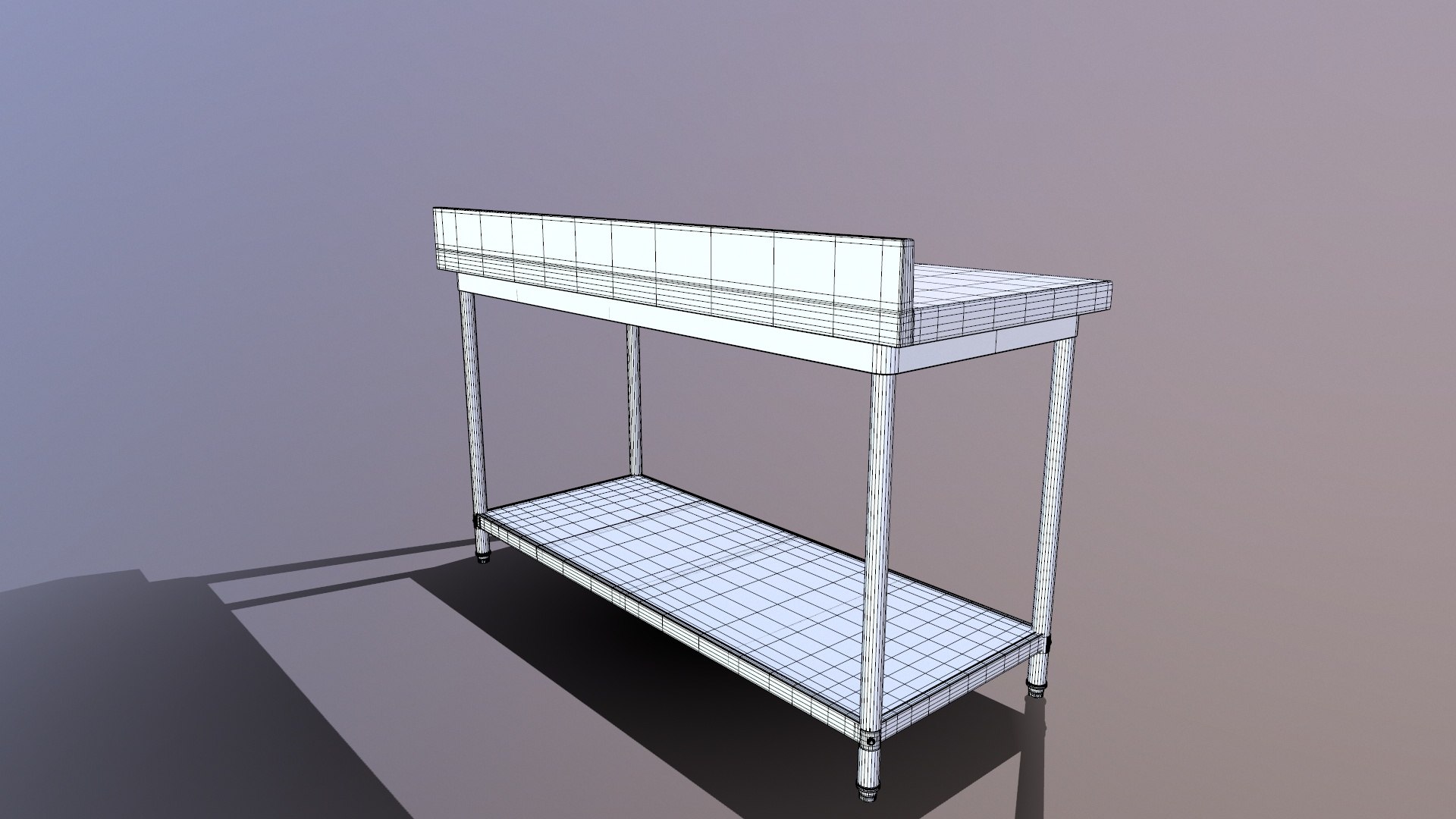 Stainless Steel Table 3D Model - TurboSquid 2236621