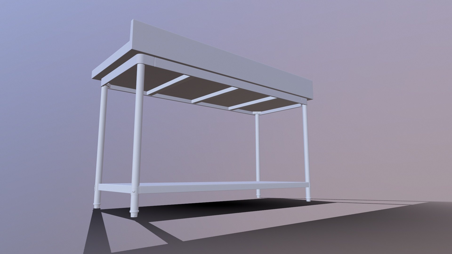 Stainless Steel Table 3D Model - TurboSquid 2236621