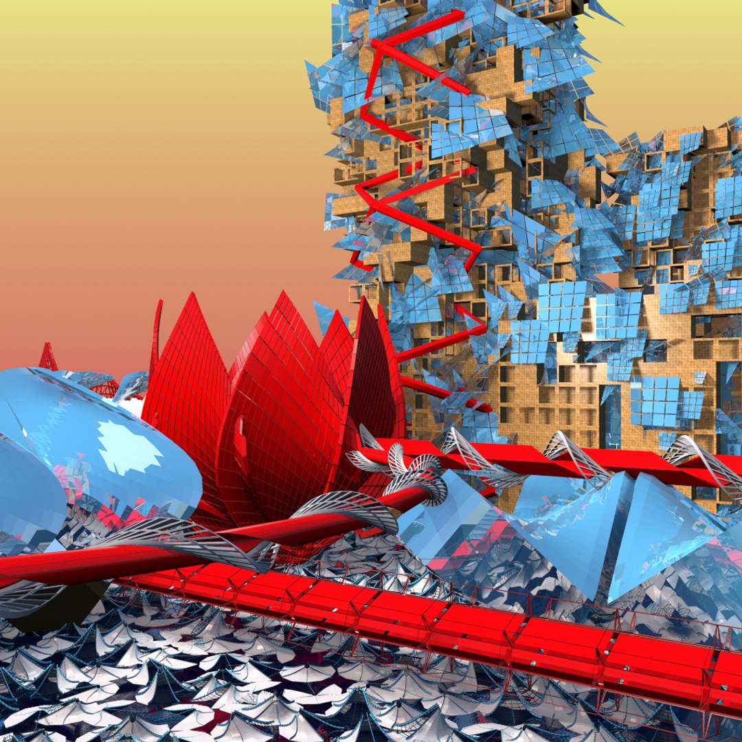 futuristic townscapes 3d model