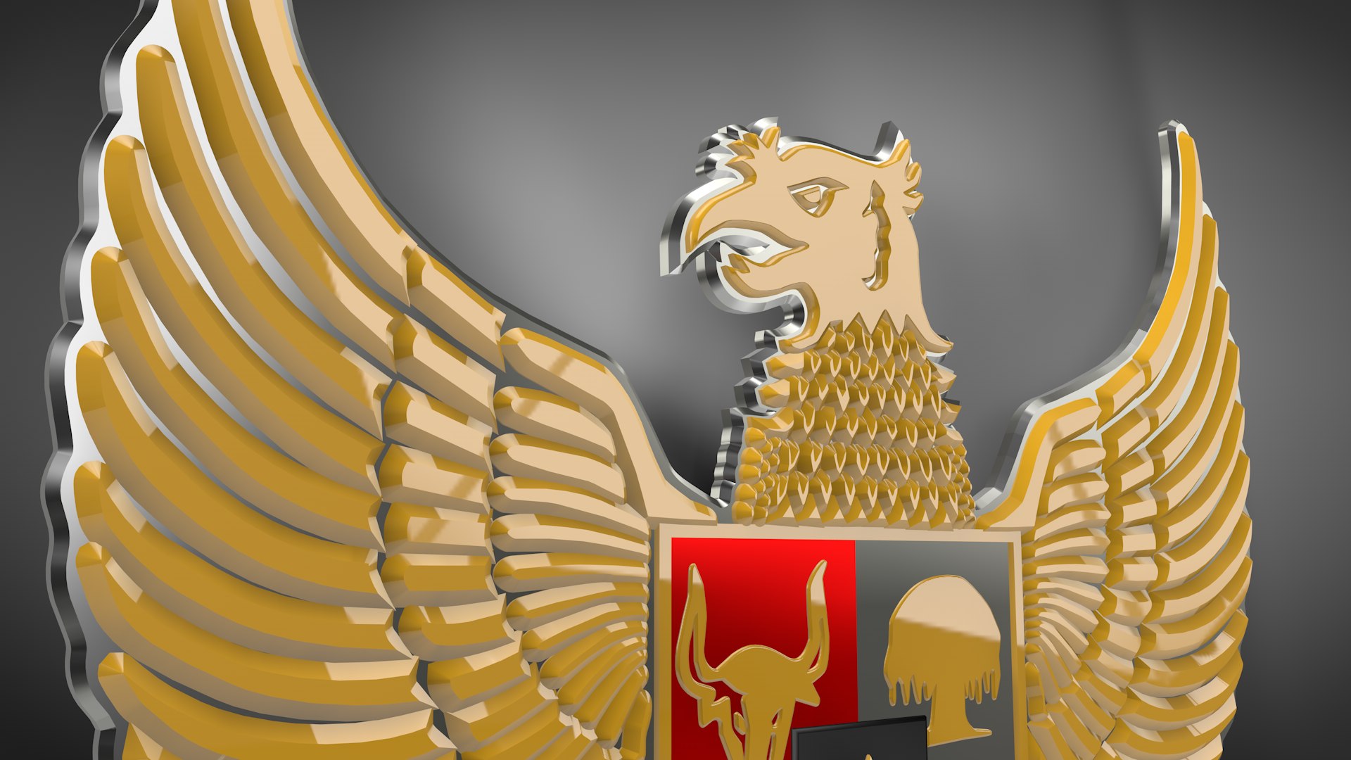 3D Model Garuda Pancasila - TurboSquid 2087357