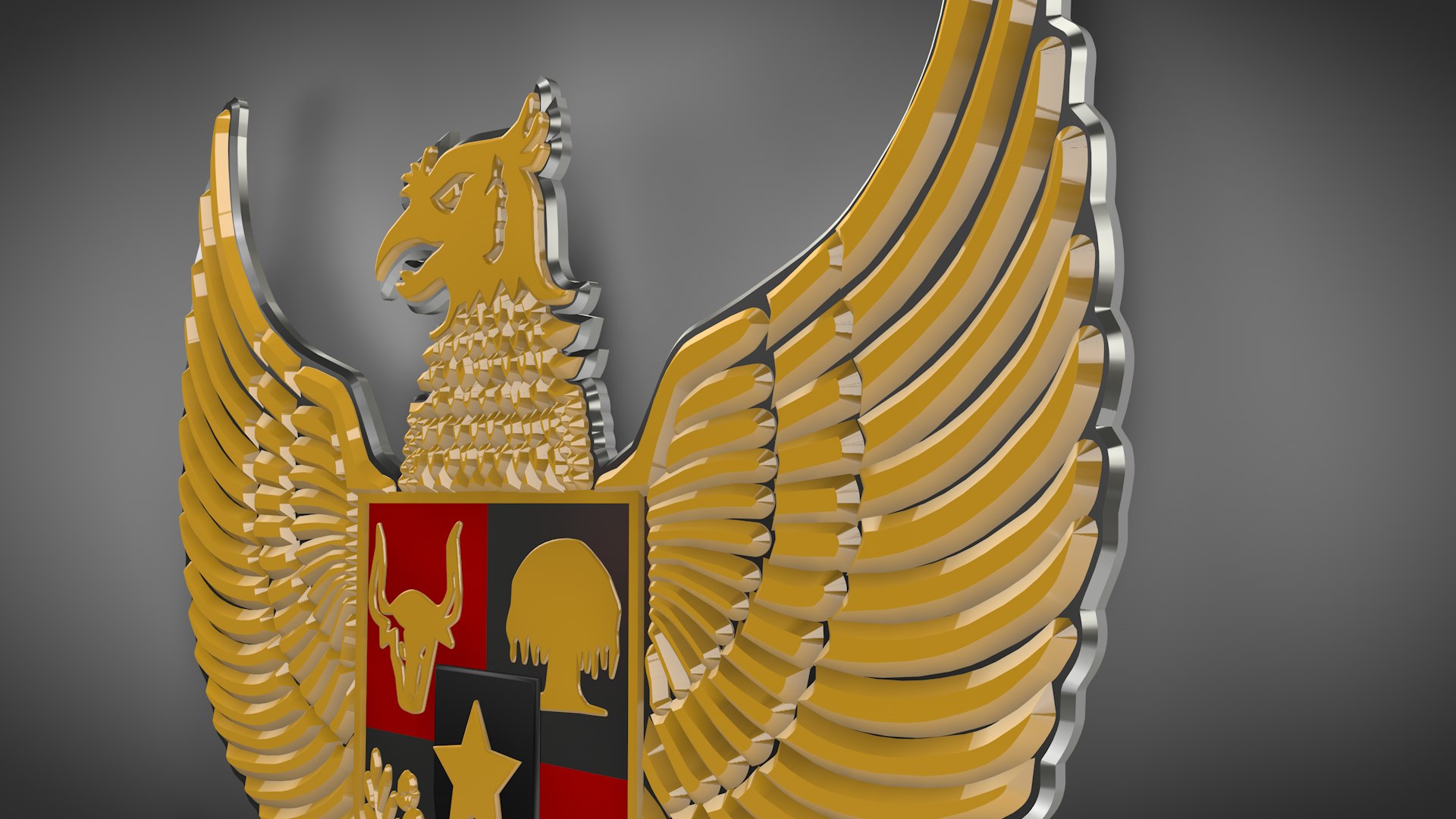 3D Model Garuda Pancasila - TurboSquid 2087357