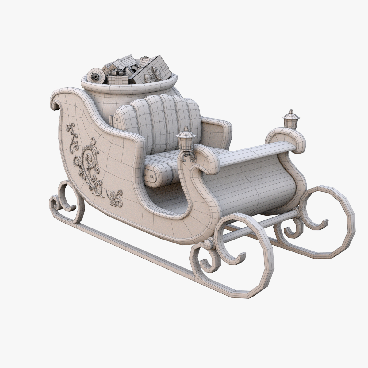 3D santa s sleigh - TurboSquid 1224412