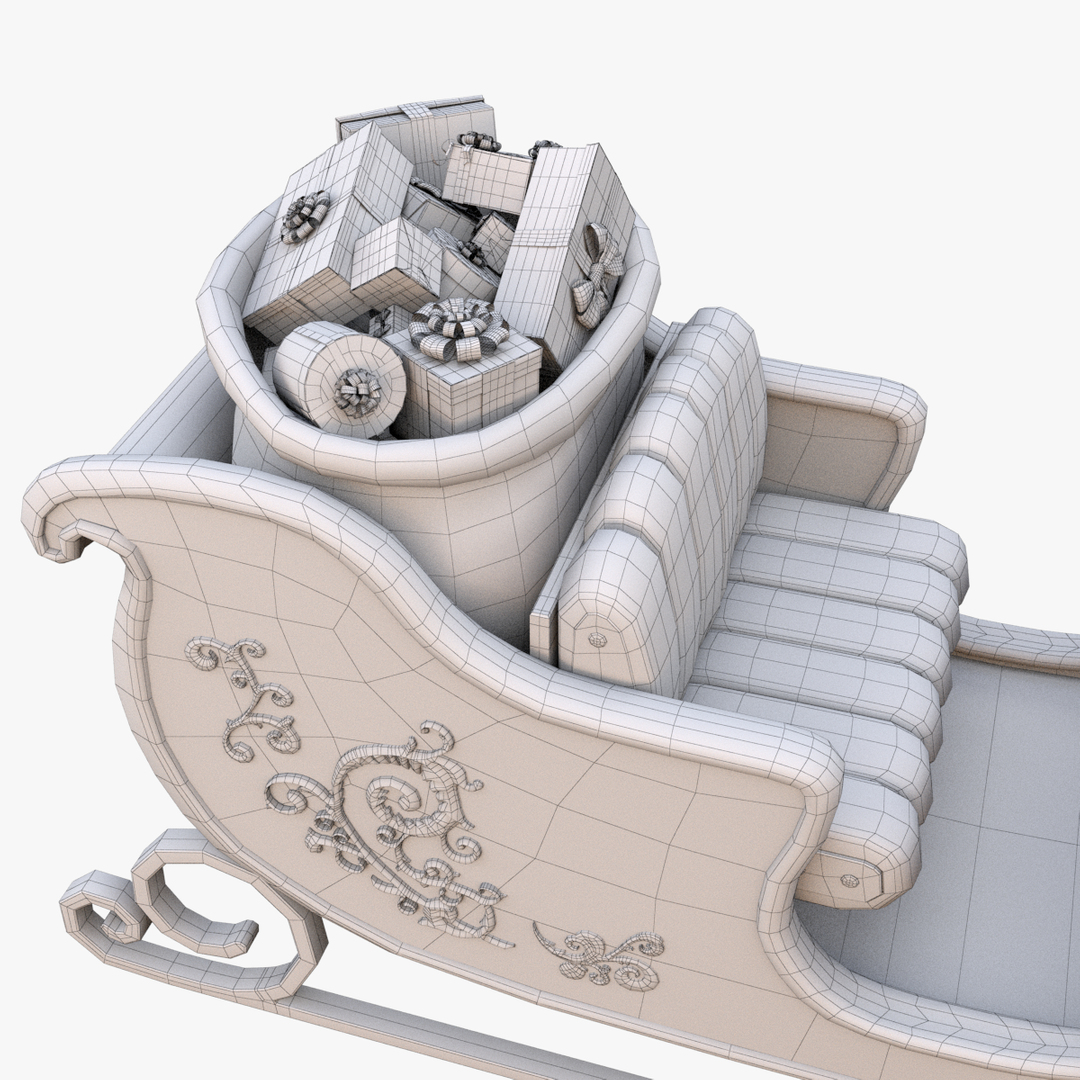 3D santa s sleigh - TurboSquid 1224412