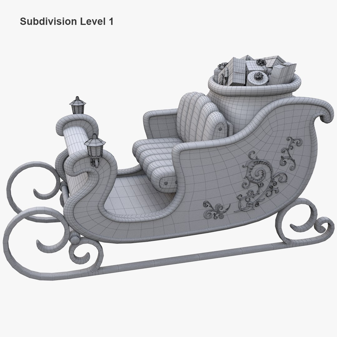 3D Santa S Sleigh - TurboSquid 1224412