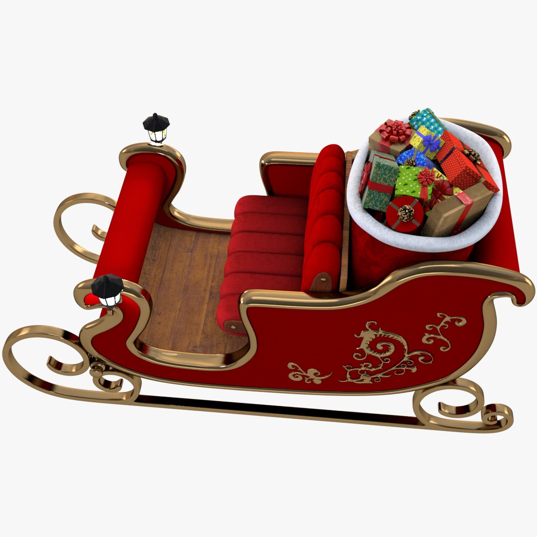 3D Santa S Sleigh - TurboSquid 1224412