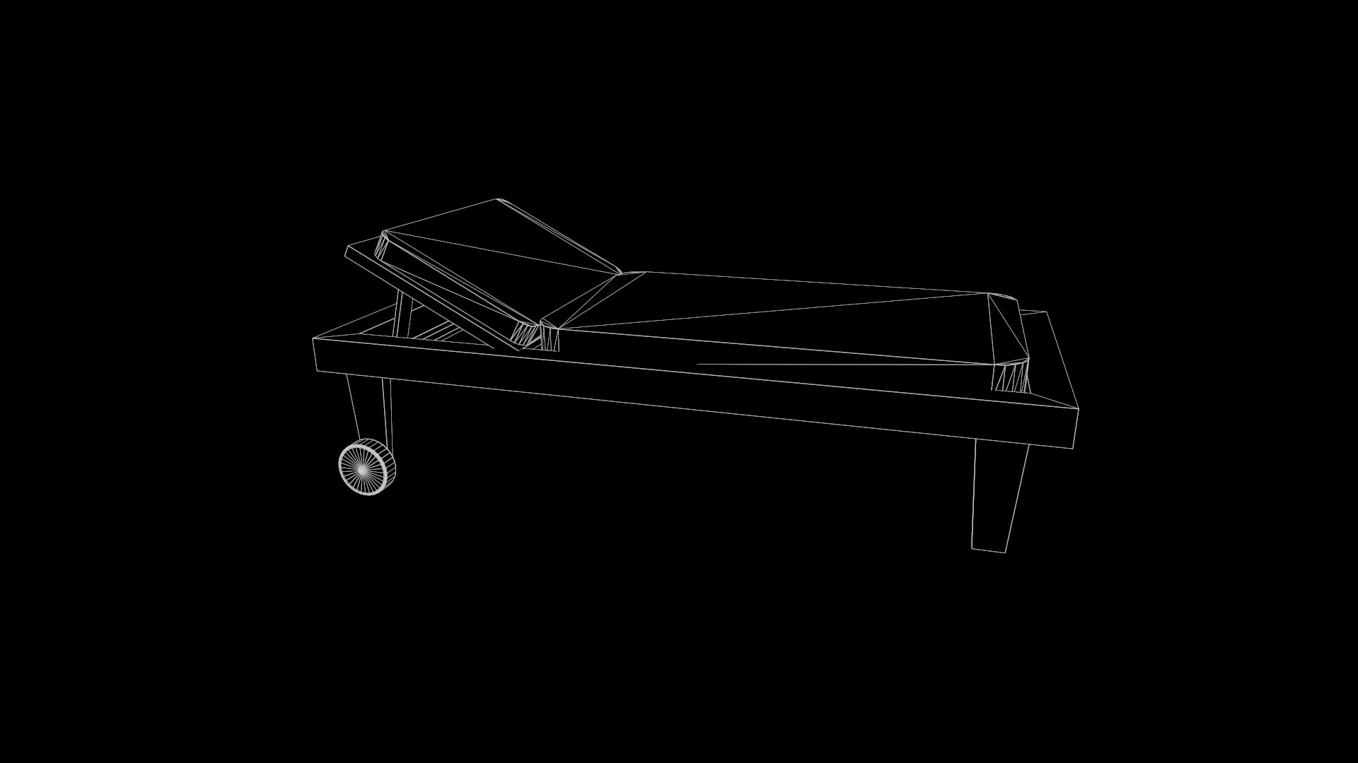 Stretcher Game Ready Low Poly 3D Model Low-poly 3D model model ...