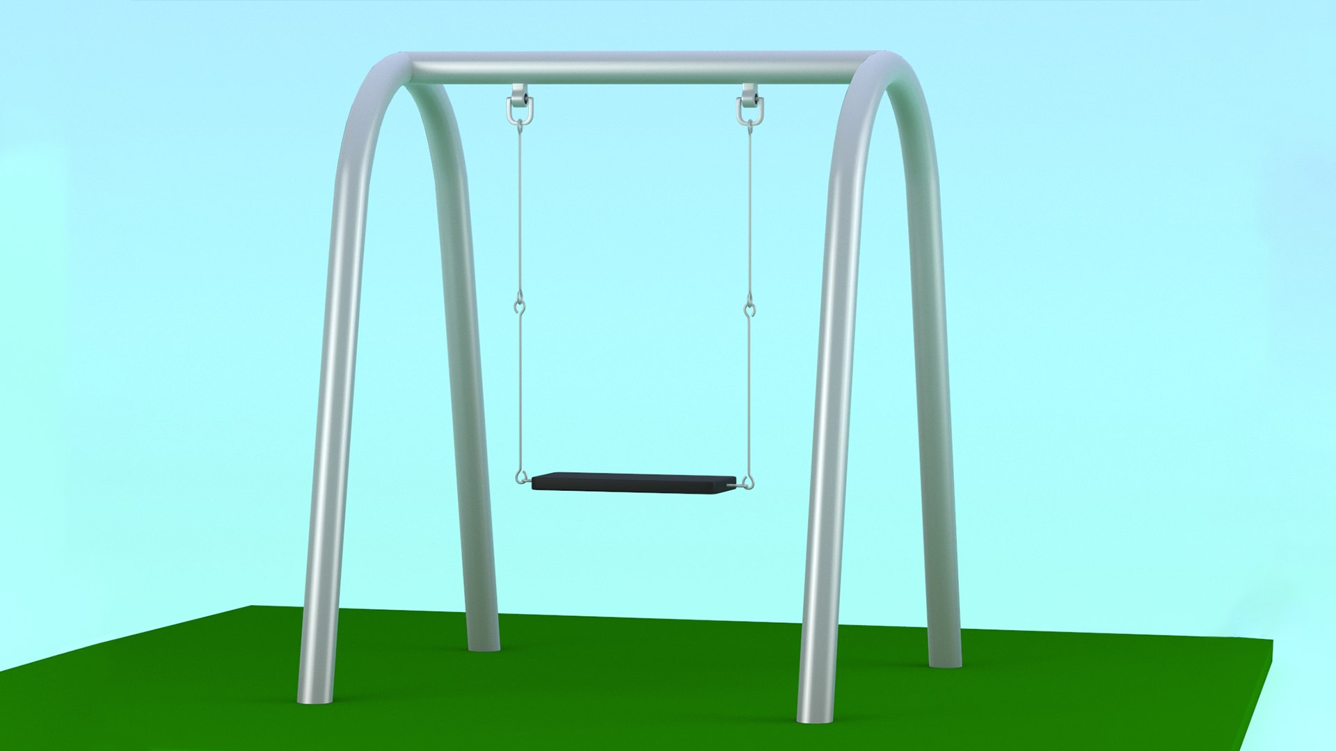 Swings Seat With Hanging Chain Animated And Rigged 3D Model ...