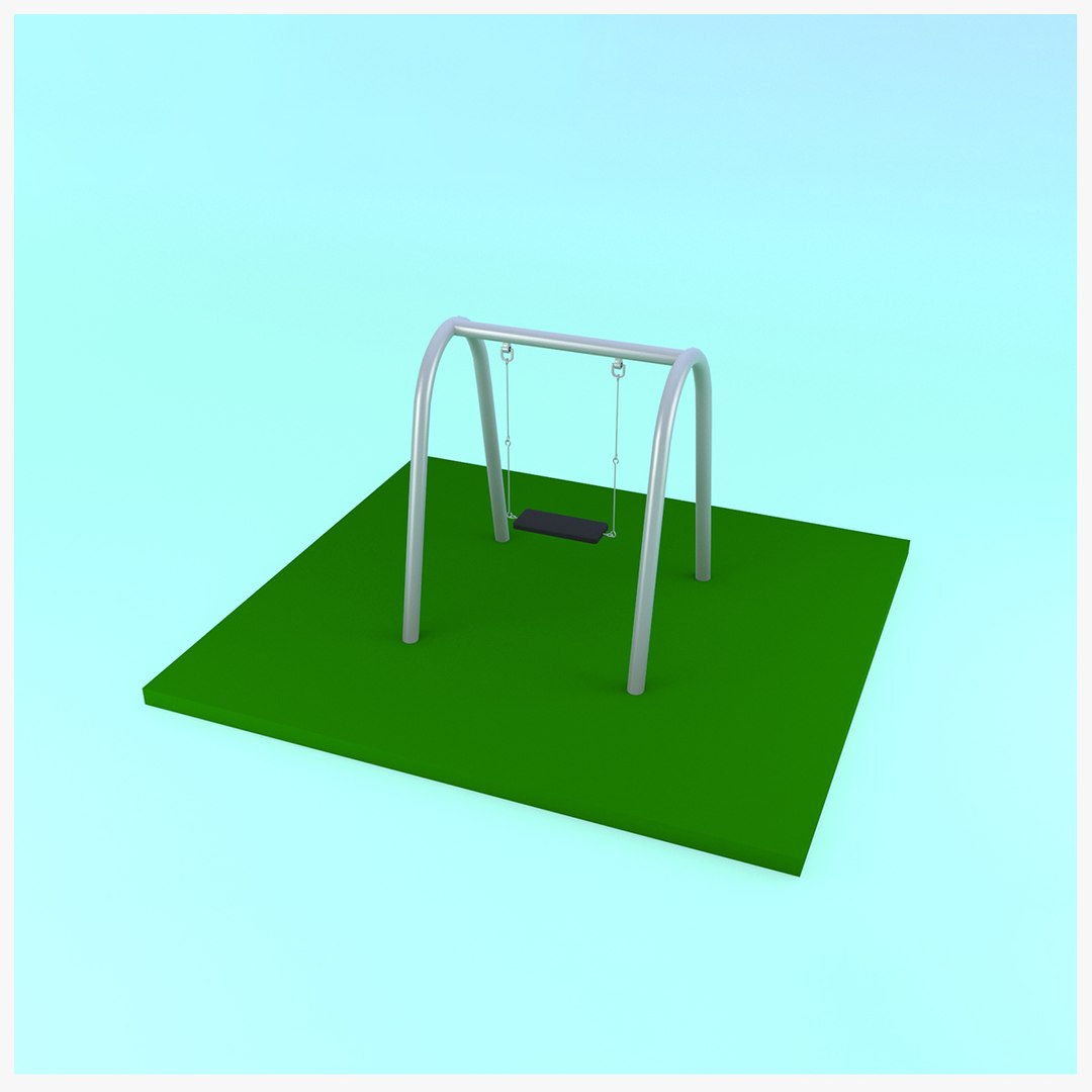 Swings Seat With Hanging Chain Animated And Rigged 3D Model ...