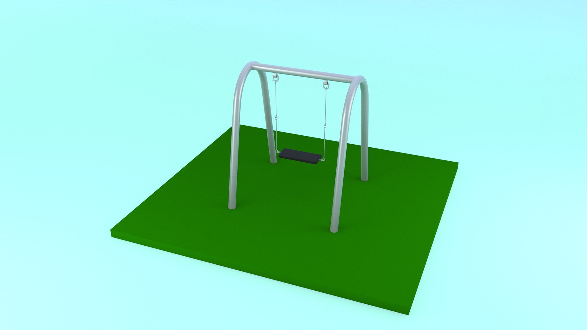 Swings Seat With Hanging Chain Animated And Rigged 3D Model ...