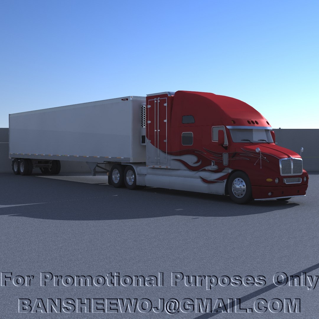 t2000 truck aerodynamic 3d lwo
