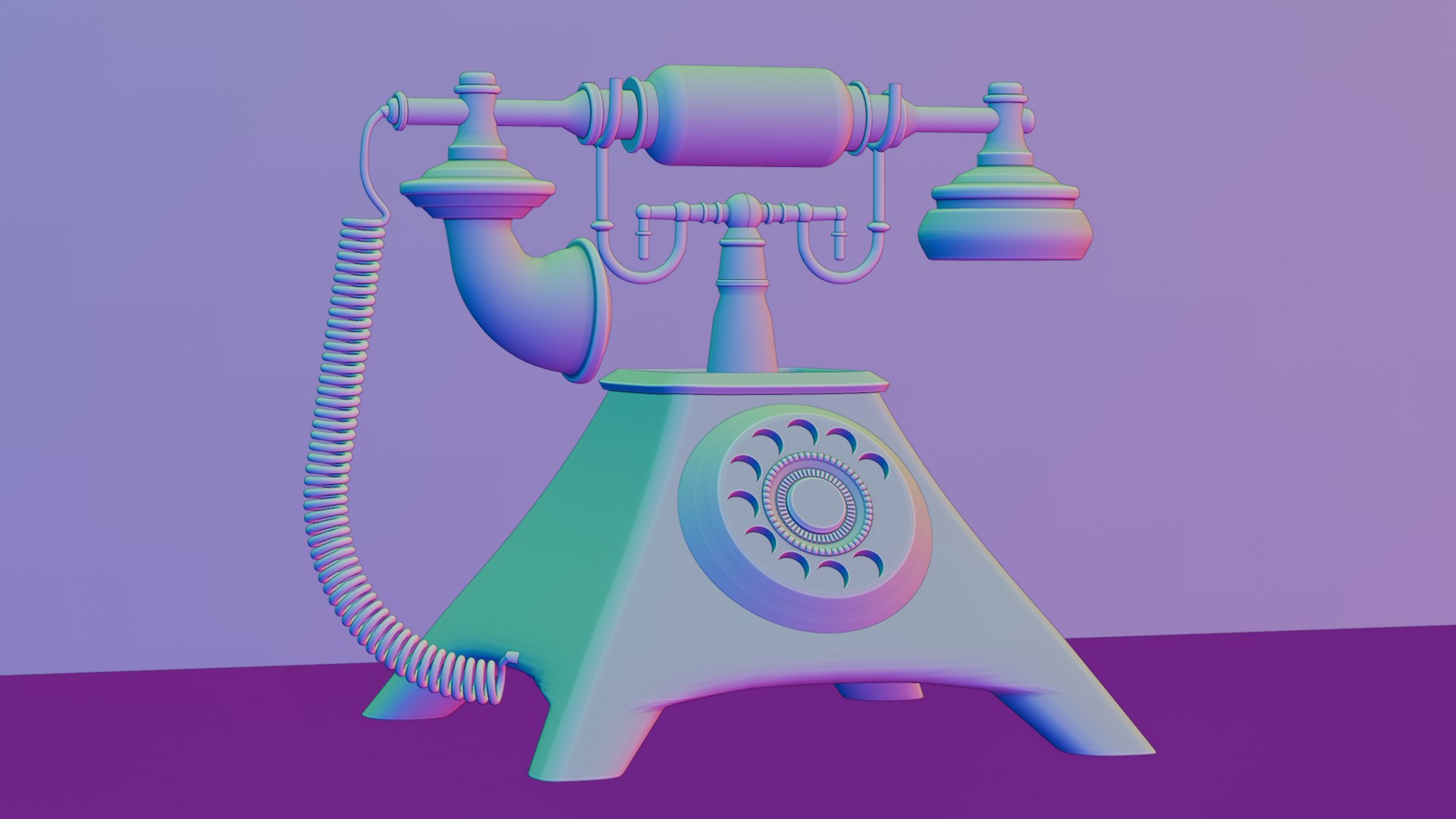 Retro Phone 3D - TurboSquid 2258437