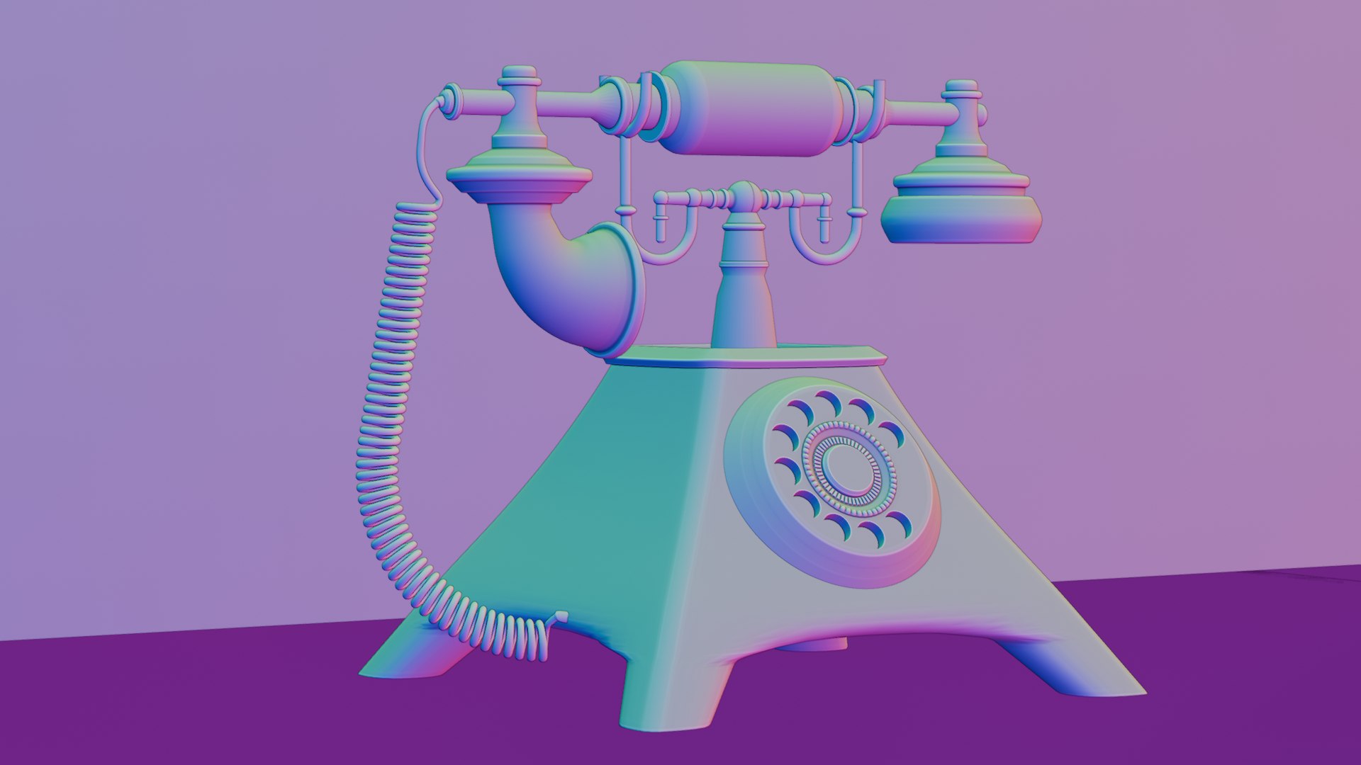Retro Phone 3D - TurboSquid 2258437