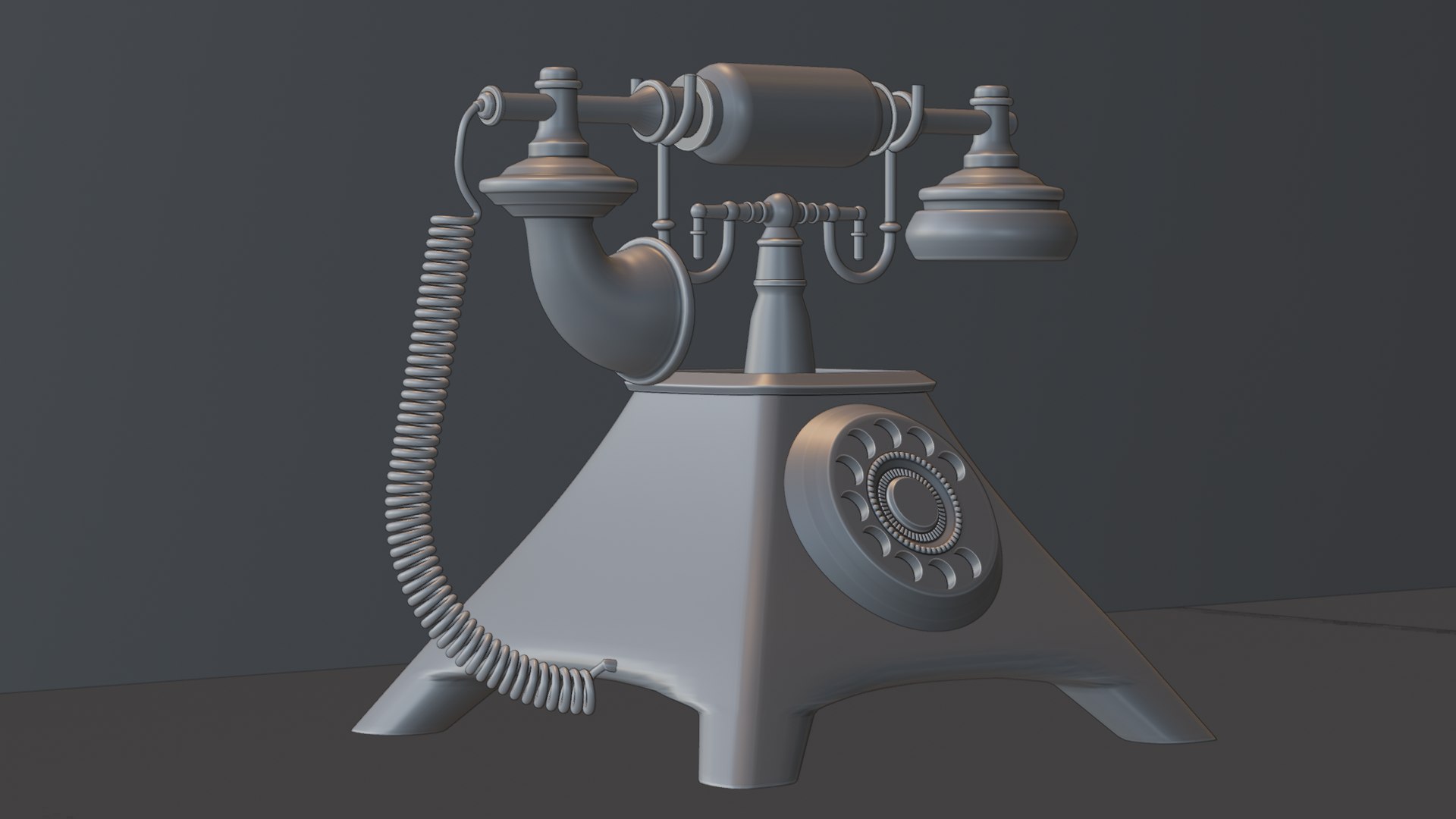 Retro Phone 3D - TurboSquid 2258437
