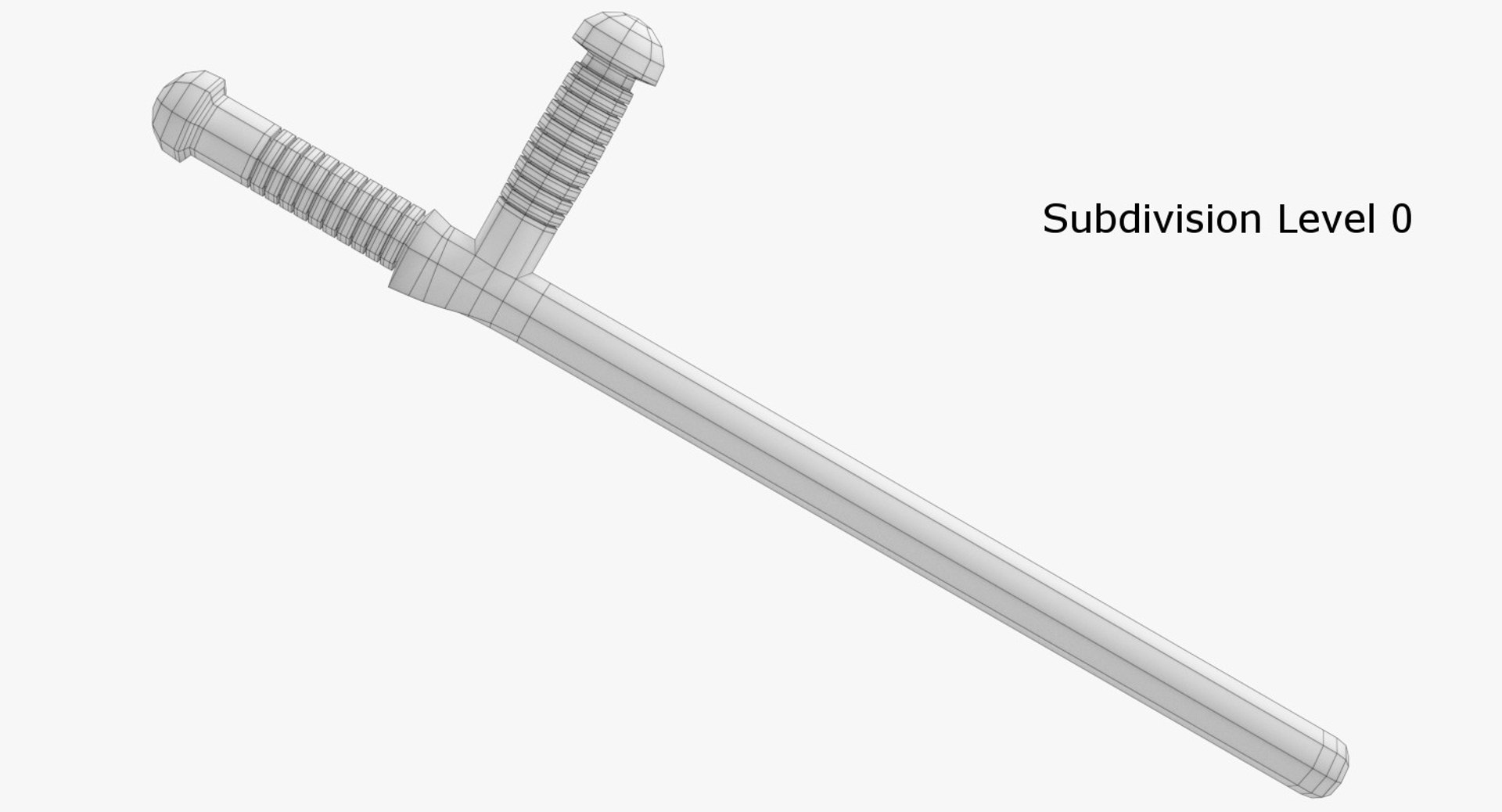 3d police baton model