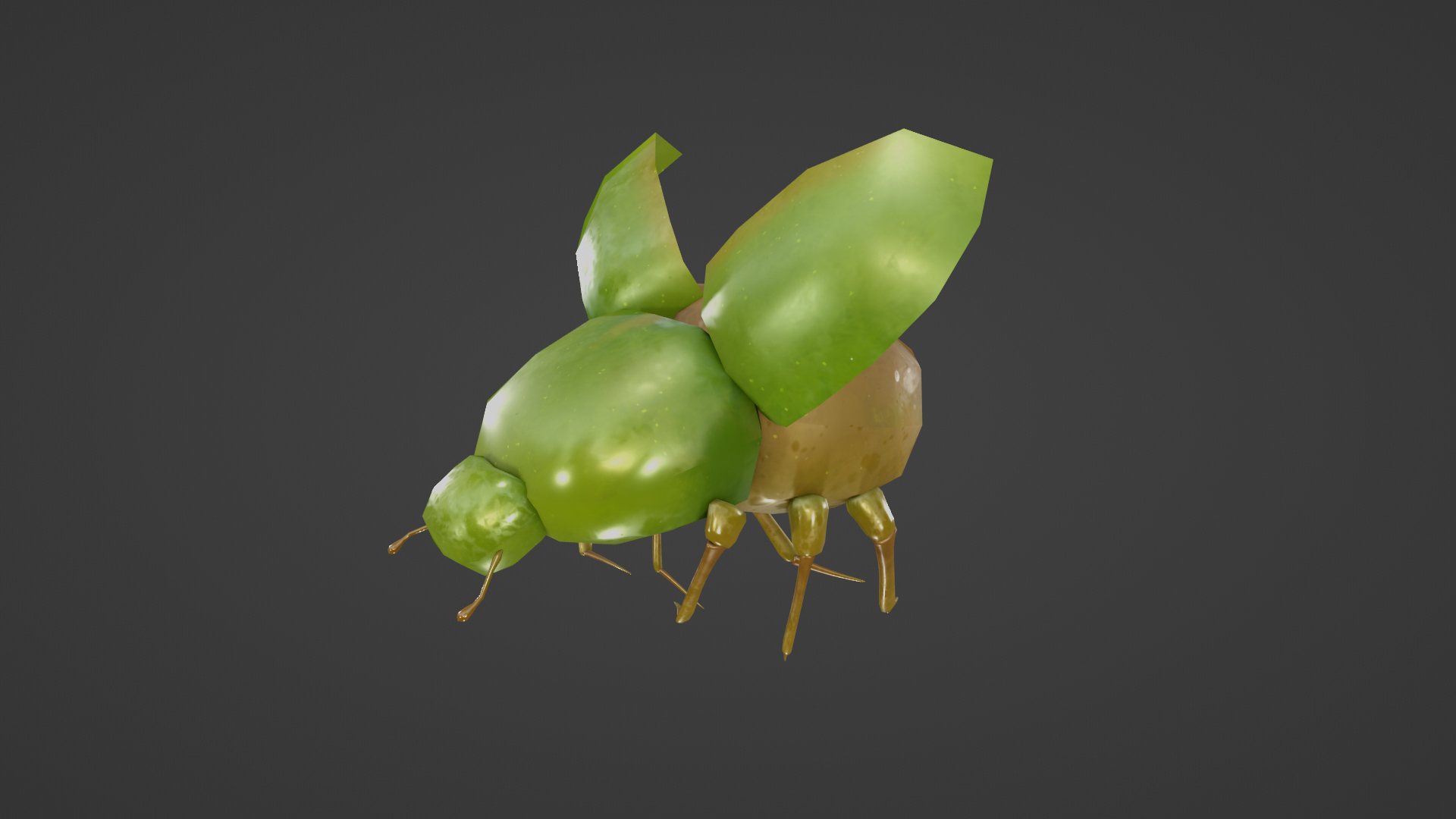 3D ANIMATED GREEN BEETLE Model - TurboSquid 2176212